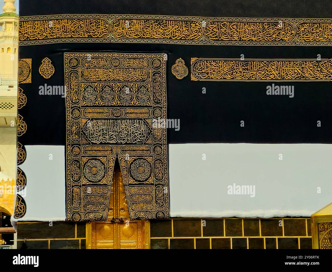 Mecca, Saudi Arabia, June 12 2024: The Golden door of The Holy Kaaba in ...