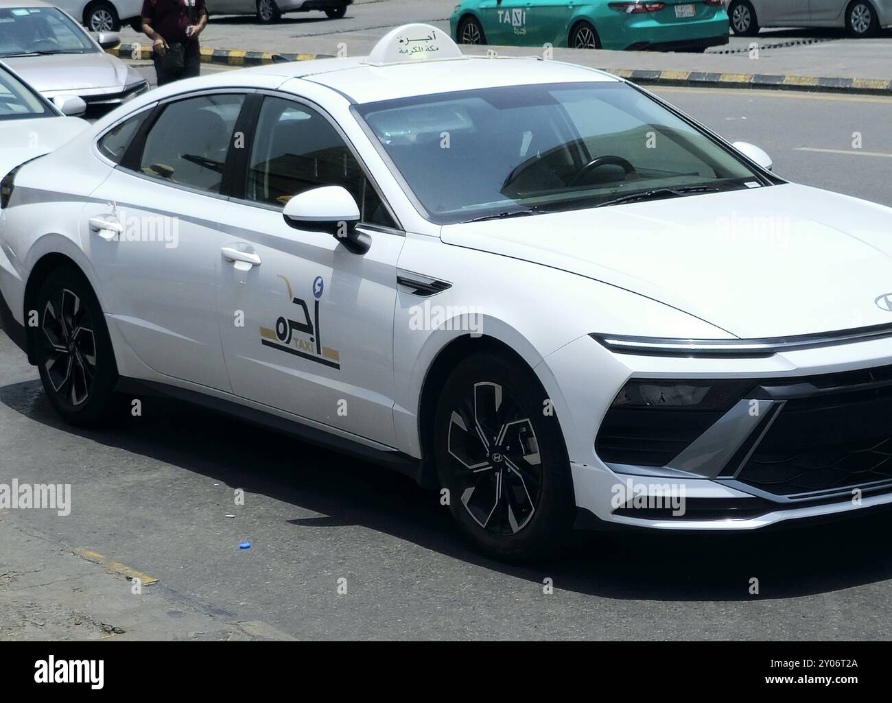 Mecca, Saudi Arabia, June 23 2024: Mecca Makkah Taxi, used to transport ...
