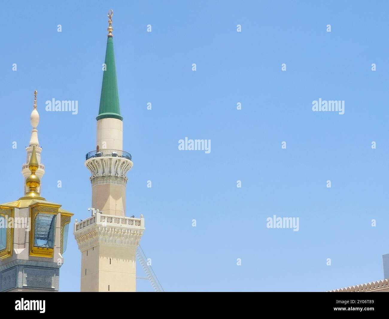 The Prophet's Mosque or Al Masjid Al Nabawi, a major site of pilgrimage ...