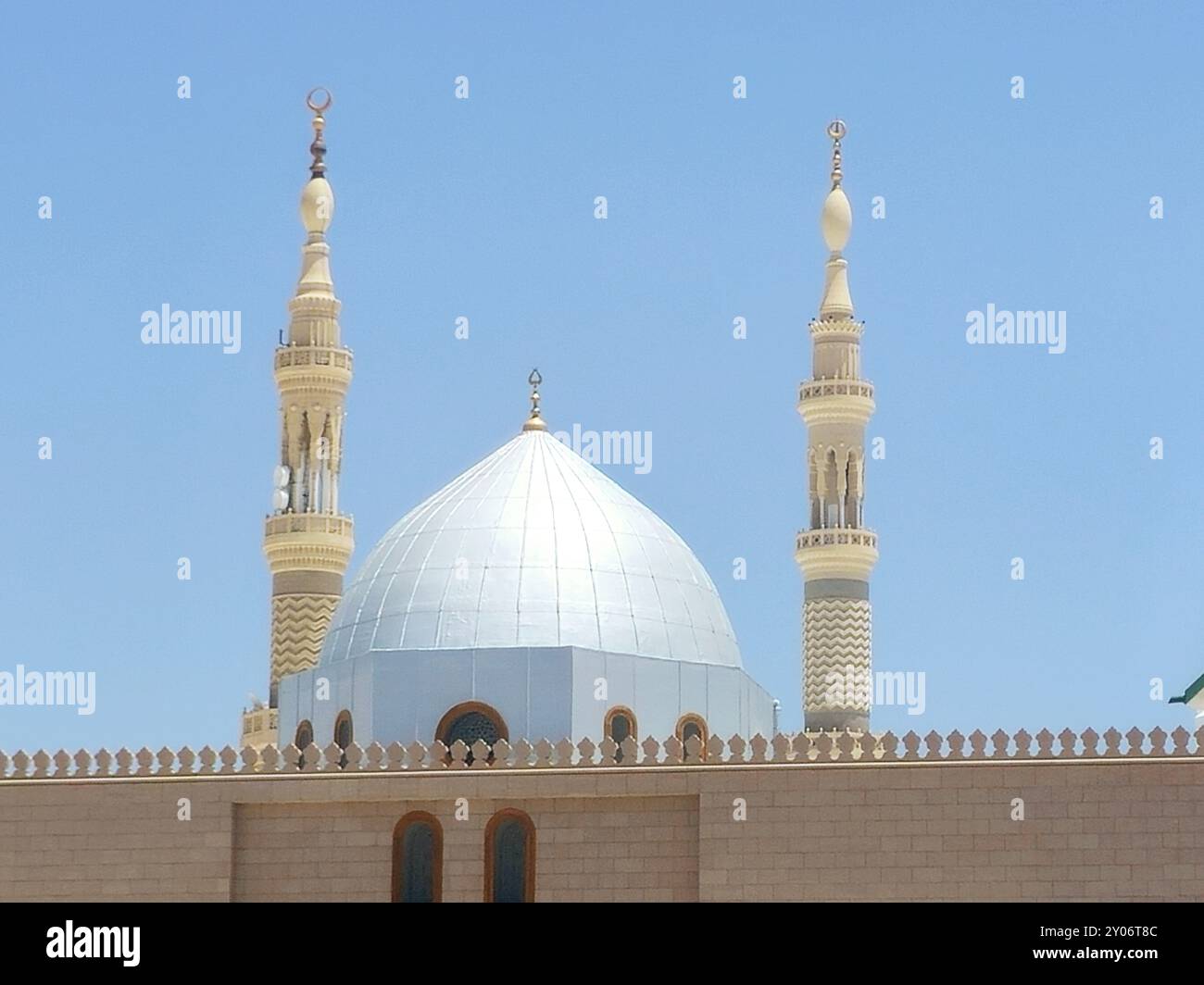 The Prophet's Mosque or Al Masjid Al Nabawi, a major site of pilgrimage ...