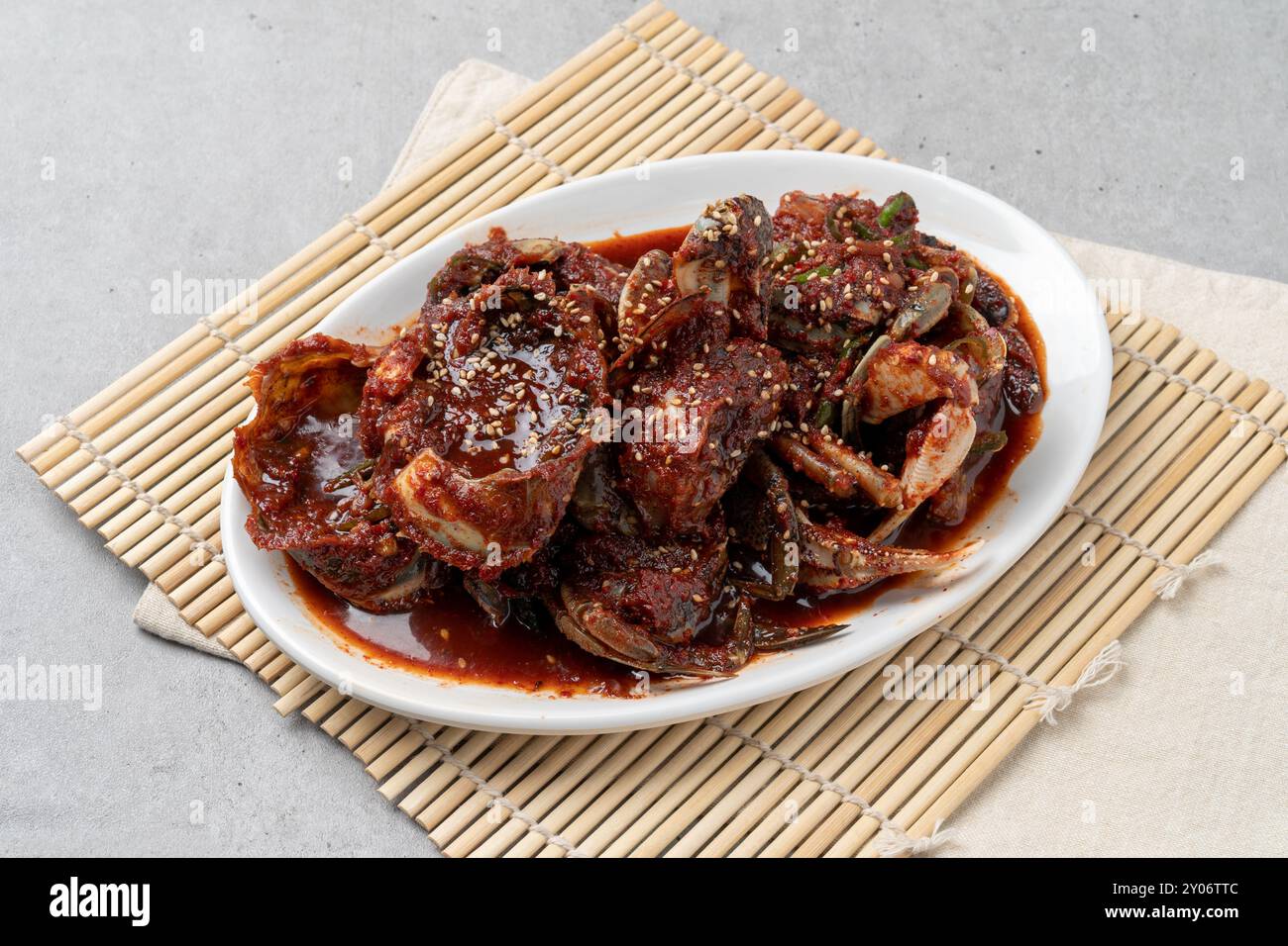 Korean food, red, crab, tempura, marinade, marinade, soy sauce, soup ...
