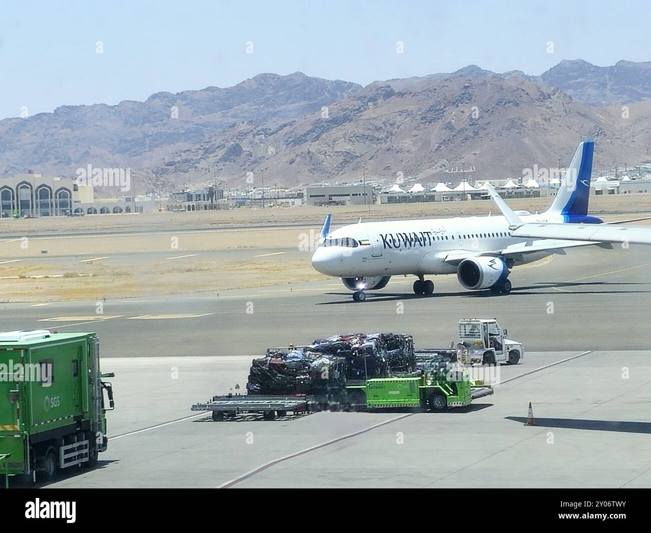 Medina, Saudi Arabia, June 29 2024: Kuwait Airways plane in Prince Mohammad Bin AbdulAziz ...