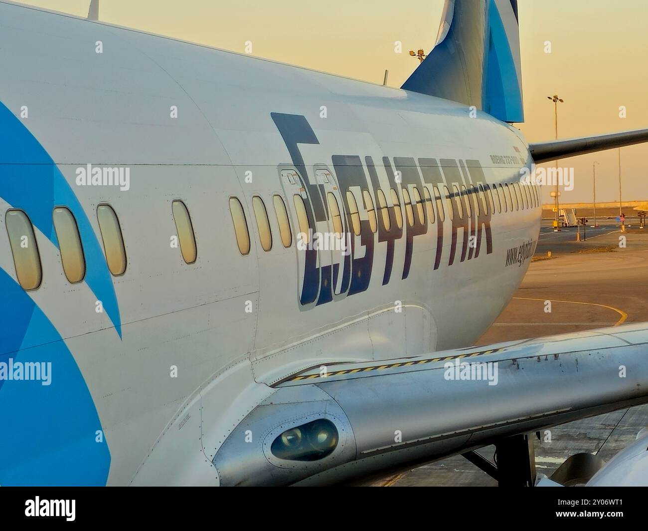 Cairo, Egypt, June 3 2024: An Egyptair plane in the airport, Egypt Air ...