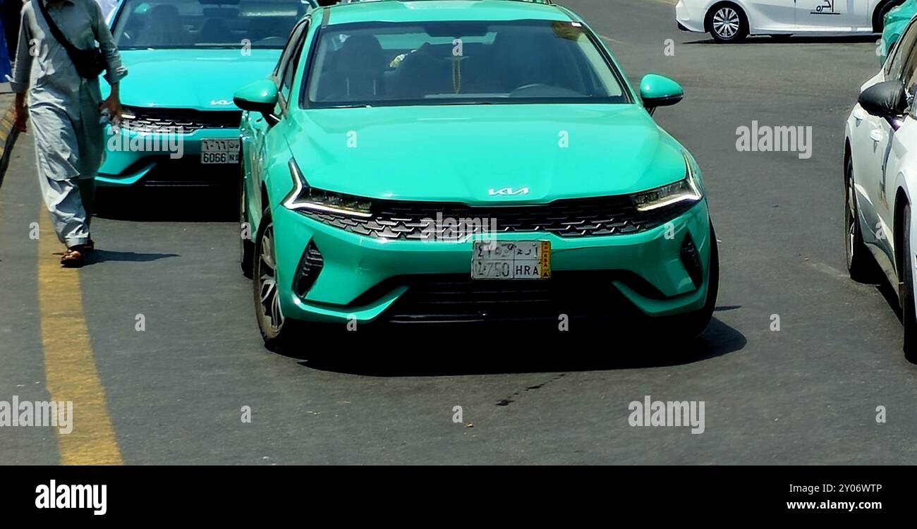 Mecca, Saudi Arabia, June 4 2024: Mecca Makkah Taxi, used to transport ...
