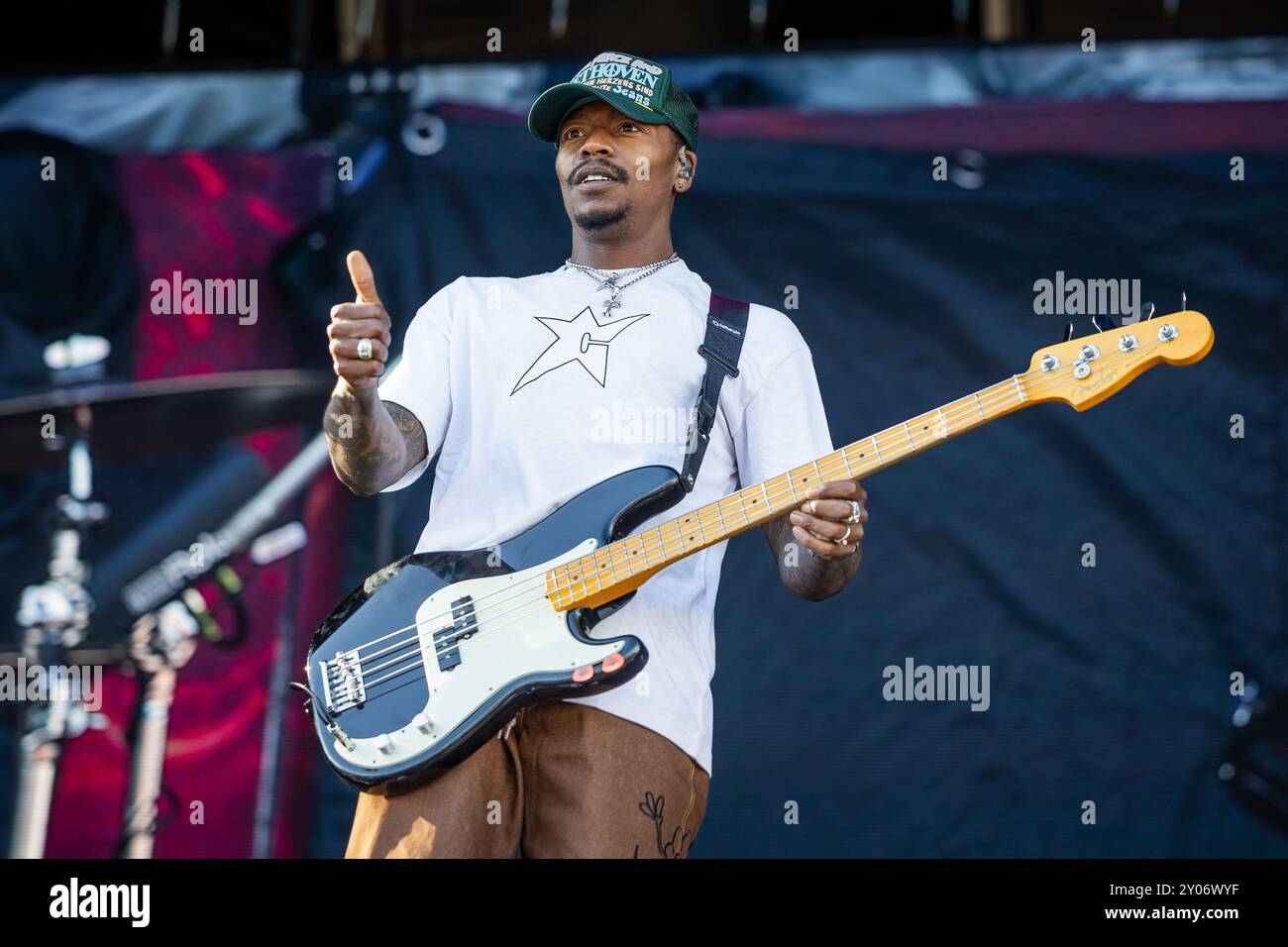 Franz Lyons of Turnstile performing live in Oslo, Norway Stock Photo ...