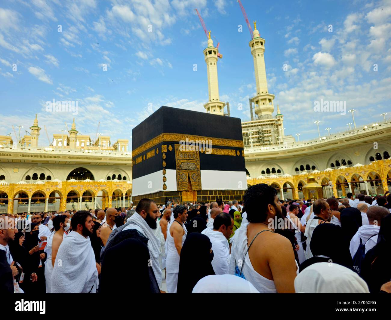 Mecca, Saudi Arabia, June 12 2024: Mataf of the Grand Mosque, which is ...