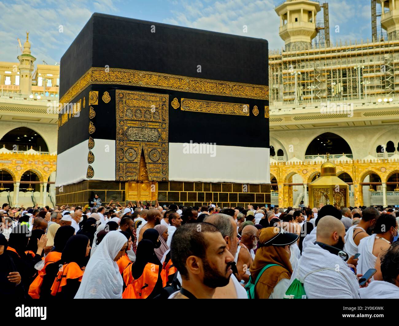Mecca, Saudi Arabia, June 12 2024: Tawaf or Circumambulation around Ka ...