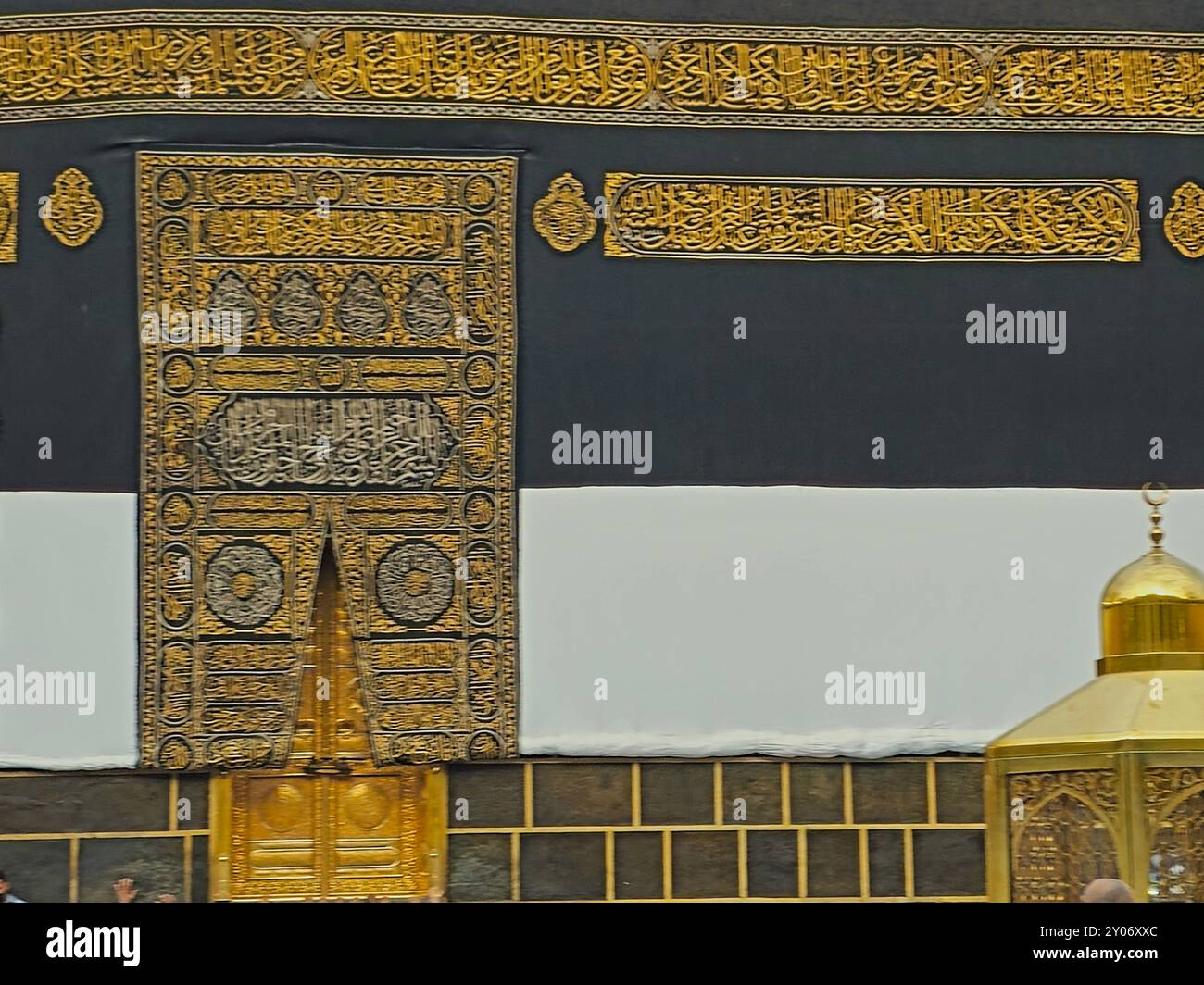 Mecca, Saudi Arabia, June 12 2024: The Golden door of The Holy Kaaba in ...