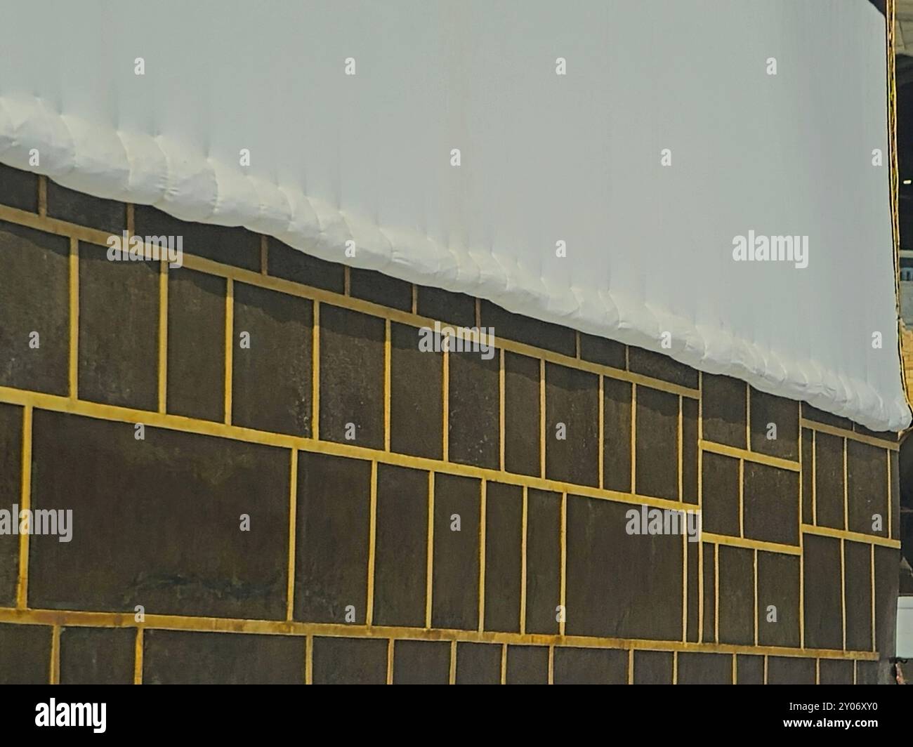 Kabaa in Ihram clothing, The Kaaba a stone building at the center of ...