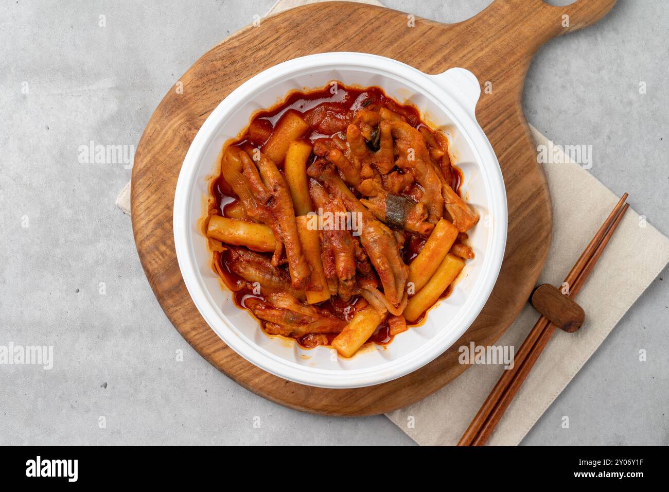 Korean food, chicken feet, boneless, spicy, soup, steamed eggs, flying ...