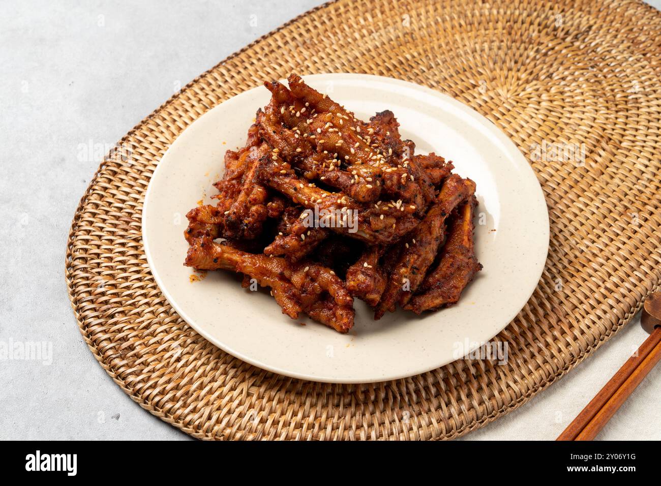 Korean food, chicken feet, boneless, spicy, soup, steamed eggs, flying ...