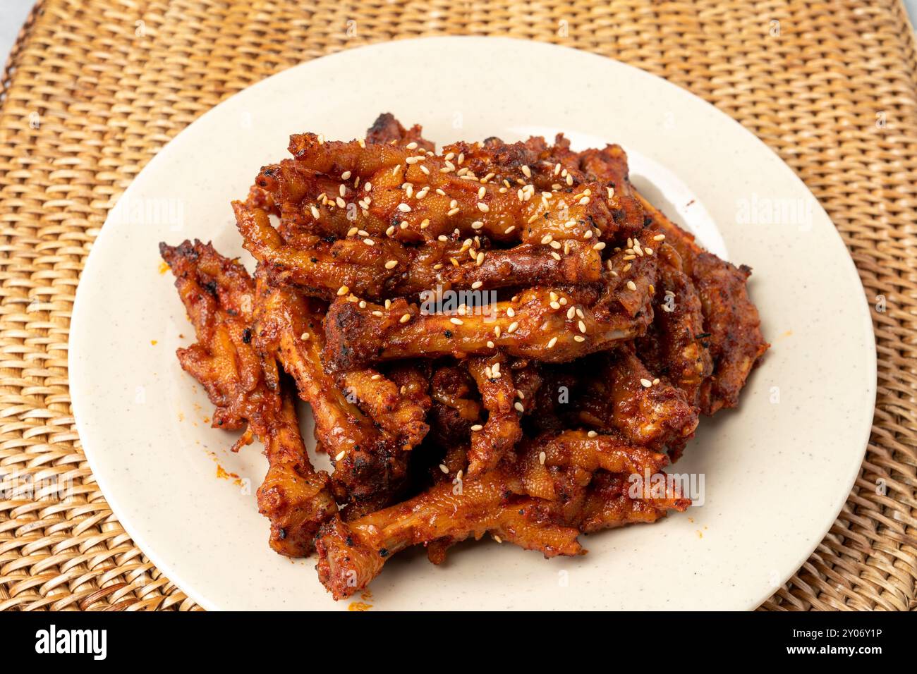 Korean food, chicken feet, boneless, spicy, soup, steamed eggs, flying ...