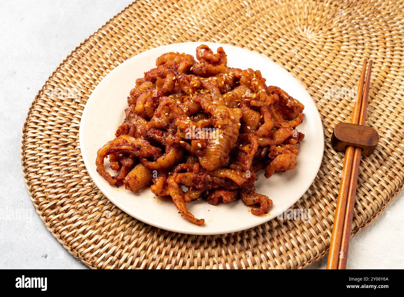 Korean food, chicken feet, boneless, spicy, soup, steamed eggs, flying ...