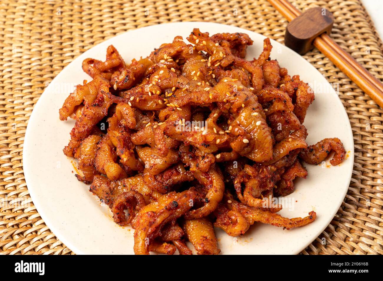 Korean food, chicken feet, boneless, spicy, soup, steamed eggs, flying ...