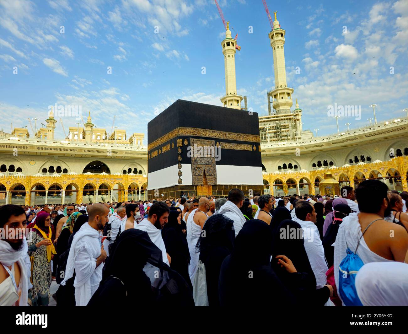 Mecca, Saudi Arabia, June 12 2024: Mataf of the Grand Mosque, which is ...