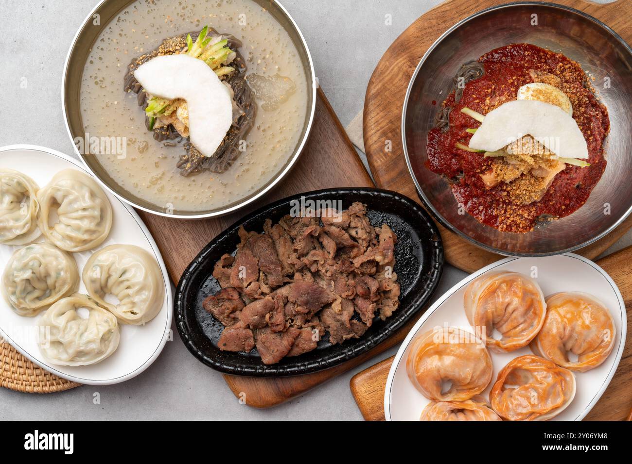 Korean food, Pyongyang, dumplings, cold buckwheat noodles, bibim ...