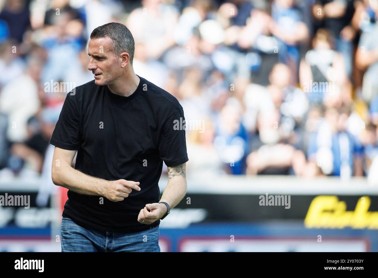 Club's head coach Nicky Hayen pictured during a soccer match between ...