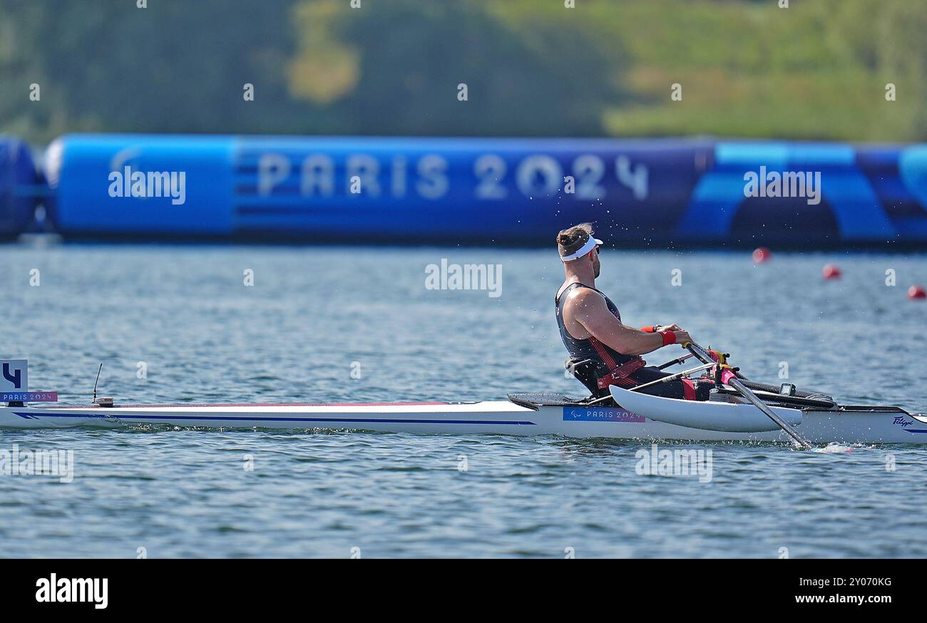 Paris, France. 1st Sep, 2024. Benjamin Pritchard of Britain competes ...