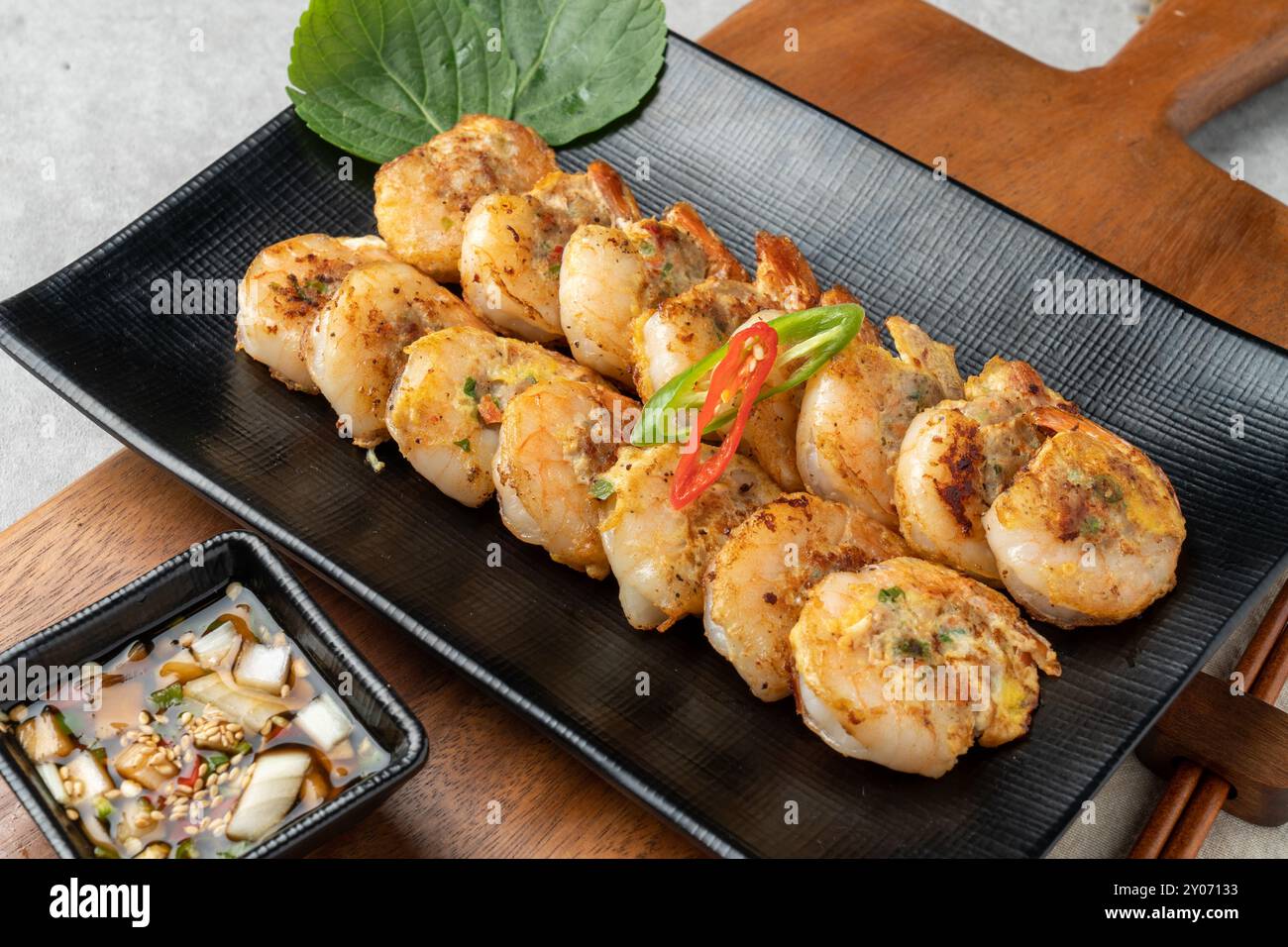 Korean food, fish, shrimp pancake, sea snail, seasoned noodles, soy ...