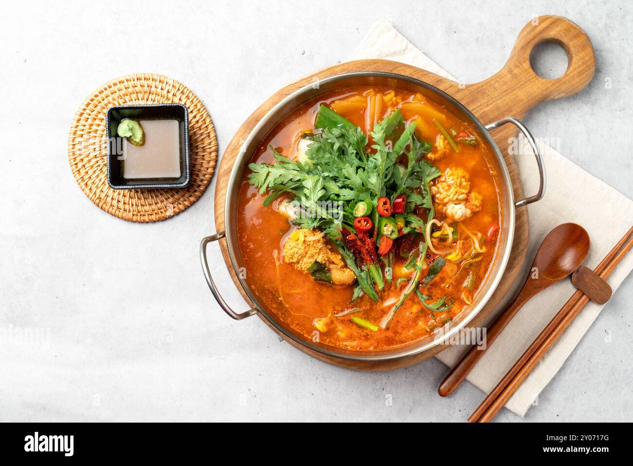 Korean food, fish, shrimp pancake, sea snail, seasoned noodles, soy ...