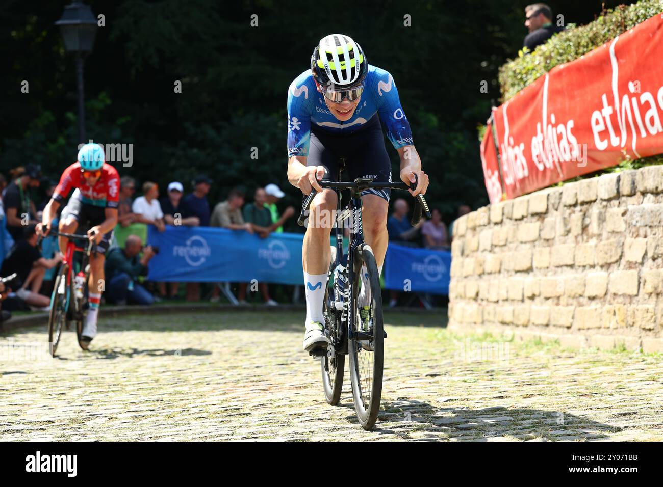 Spanish Ivan Romeo of Movistar Team pictured in action during the fifth ...