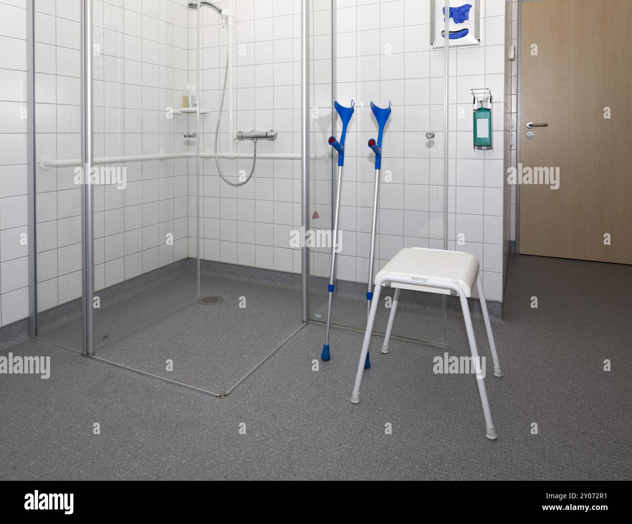 Shower room in a hospital Stock Photo - Alamy