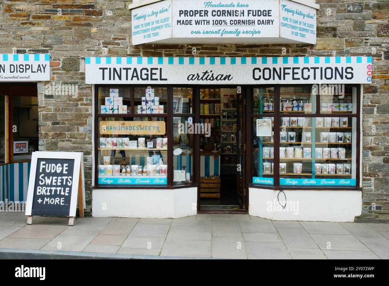 Sweet shop, Tintagel, Cornwall, UK - John Gollop Stock Photo - Alamy