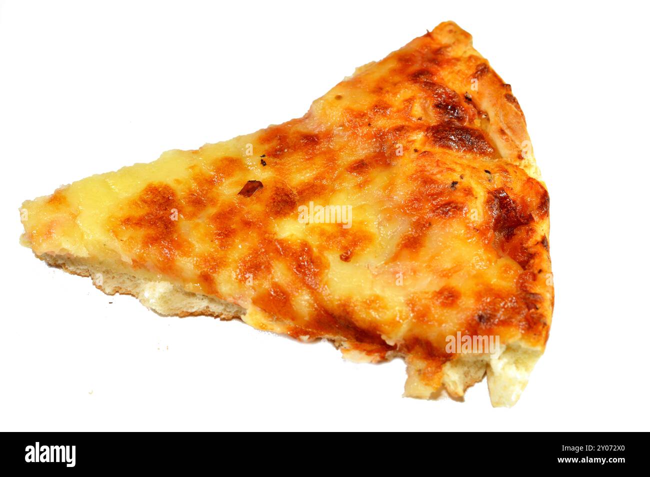 Pizza Margherita, a typical Neapolitan pizza, roundish in shape with a ...