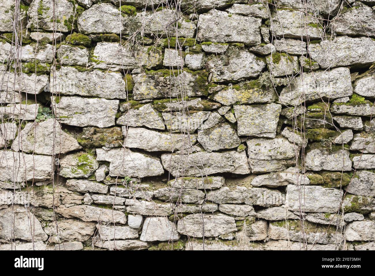 Textured background irregular natural stone wall is made of different ...