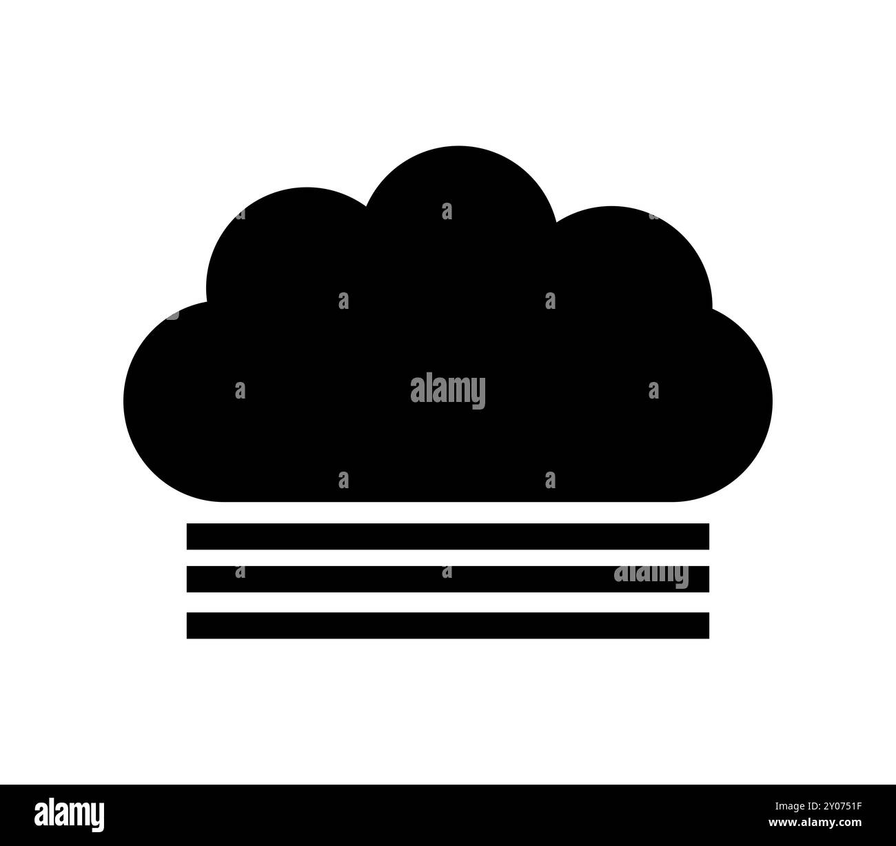 Fog icon illustrated in vector on white background Stock Photo - Alamy