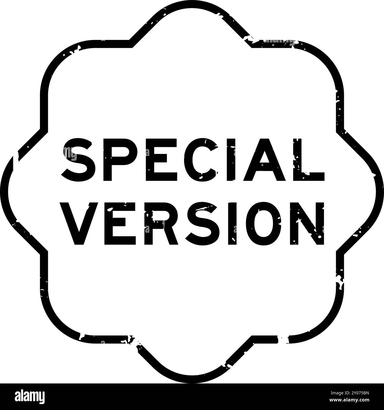 Grunge black special version word rubber seal stamp on white background ...