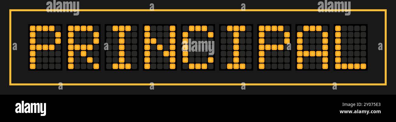 Orange color led banner in word principal on black background Stock ...