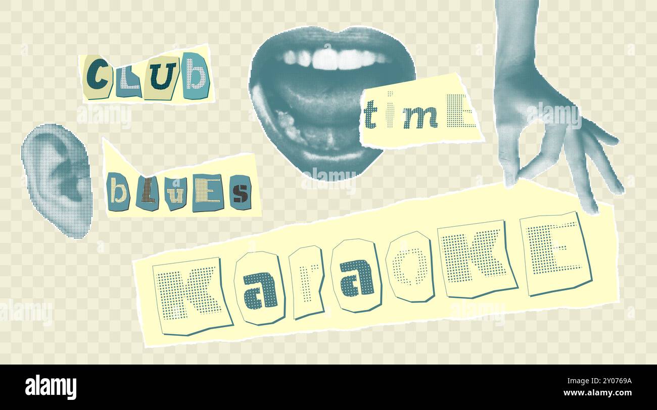 Distorted lips Stock Vector Images - Alamy