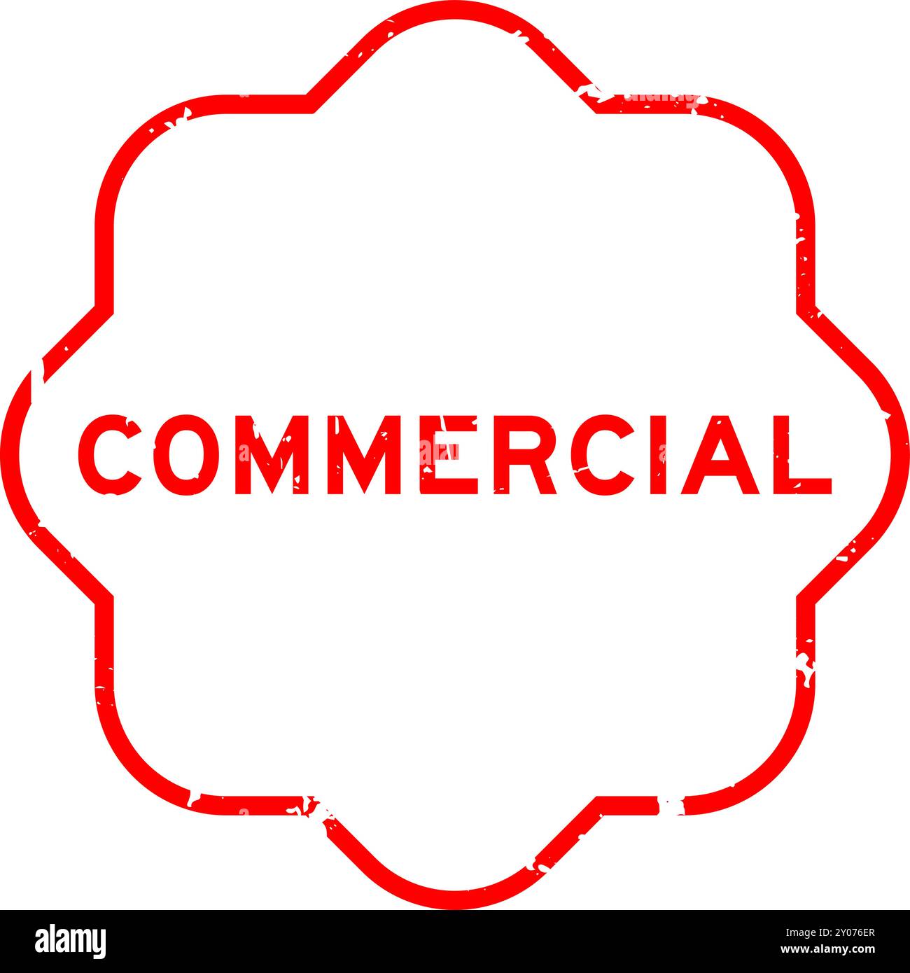 Grunge red commercial word rubber seal stamp on white background Stock ...