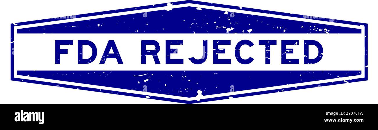 Grunge blue FDA rejected word hexagon rubber seal stamp on white background Stock Vector Image ...