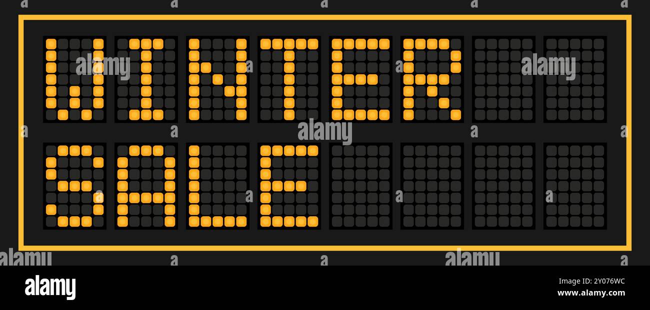Orange color led banner in word winter sale on black background Stock ...