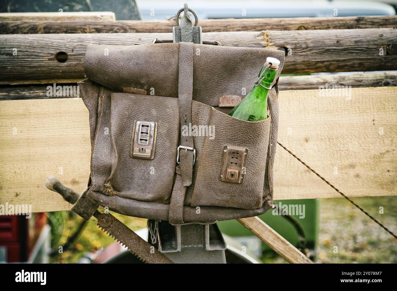 Construction worker bag from the 50s Stock Photo - Alamy