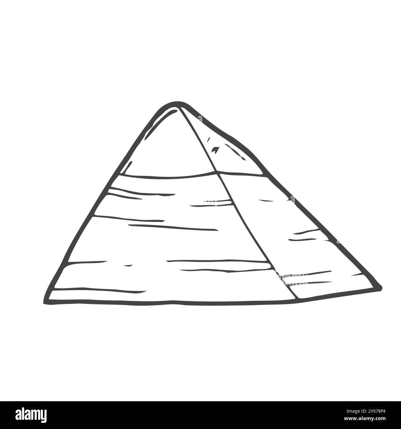 Great Pyramid of Giza hand drawn illustration vector on isolate ...