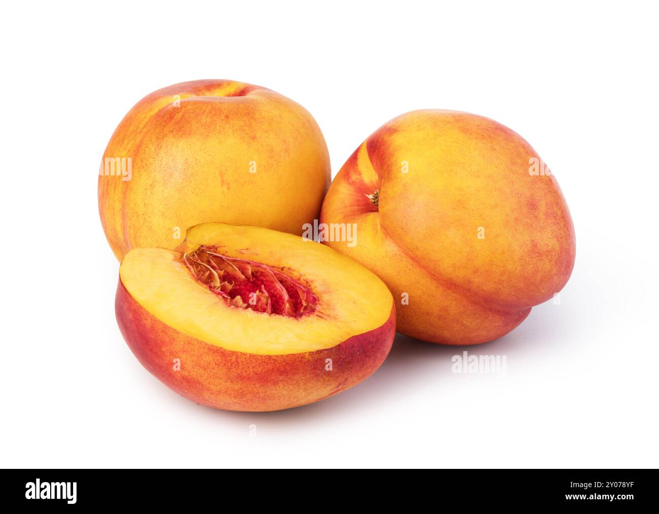 Nectarine fruit isolated on white background Stock Photo - Alamy