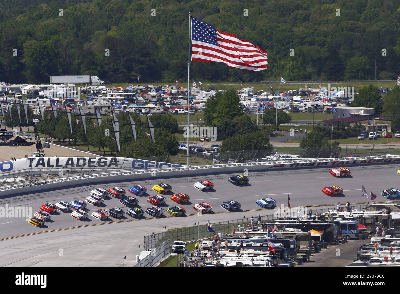 The NASCAR Xfinity Series races in the pack during the Spark Energy 300 ...