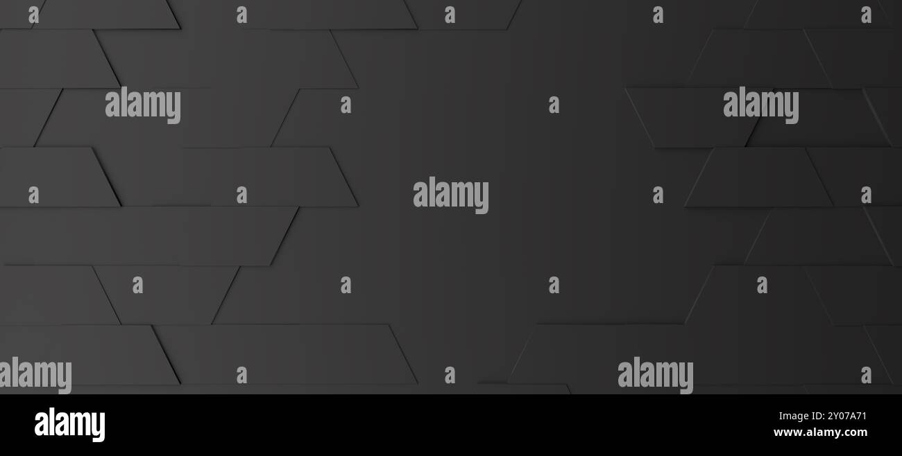 Abstract modern black trapezoid background, 3d rendering Stock Photo ...