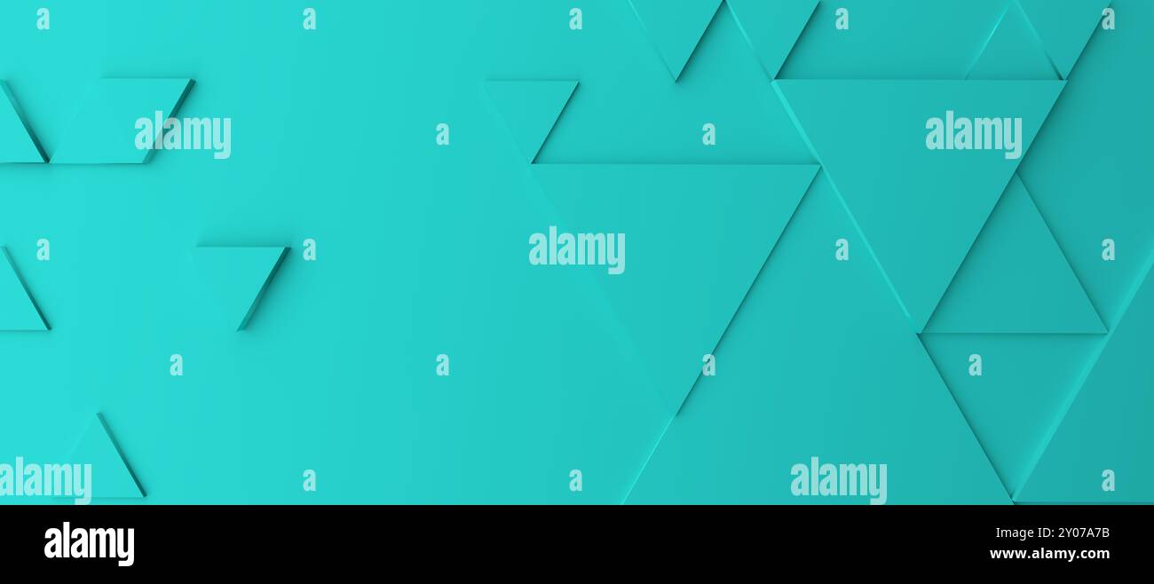 Abstract modern turquoise triangle background, 3d rendering Stock Photo ...