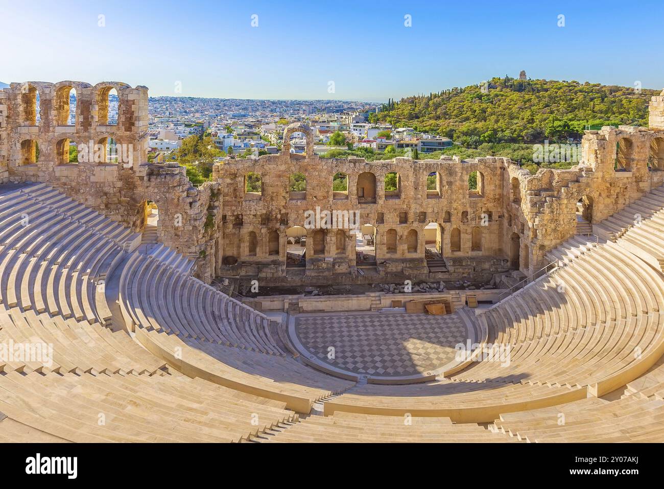 Ancient herodes atticus theater amphitheater of Acropolis of Athens ...