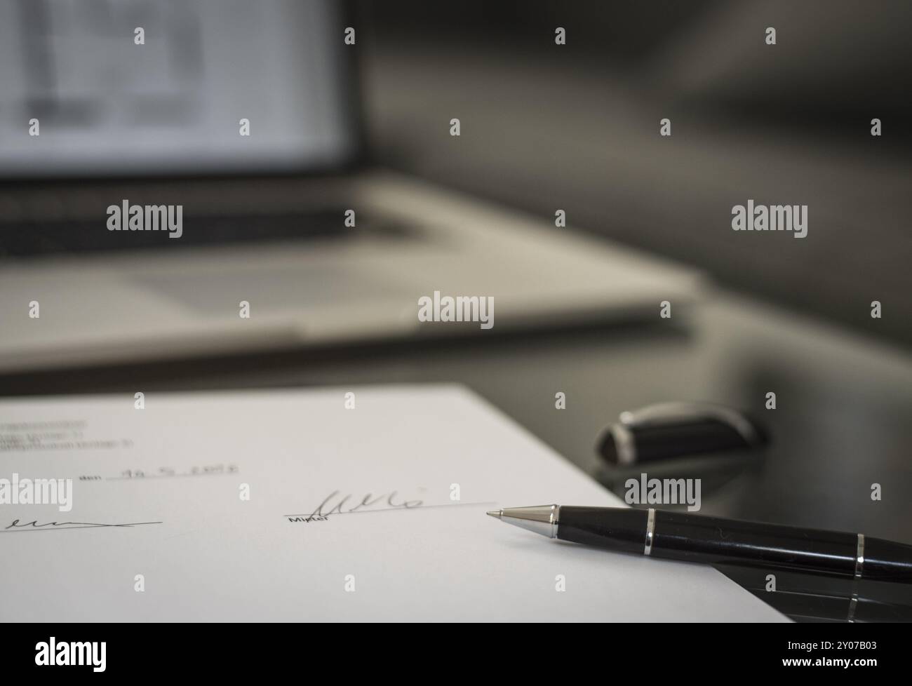 Laptop rental agreement Stock Photo - Alamy