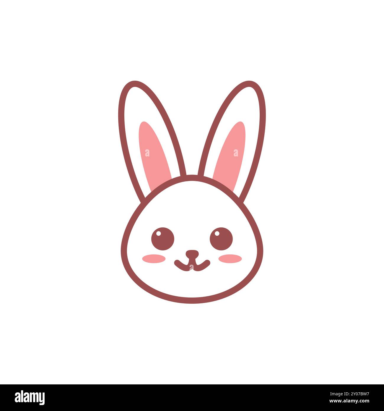Cute rabbit on fluffy Stock Vector Images - Alamy