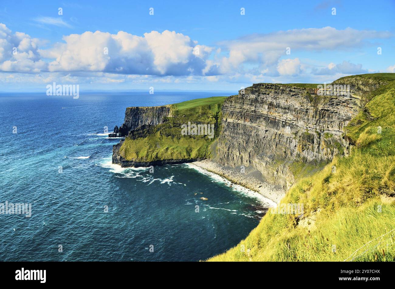 Cliffs of moher in county Clare, Ireland. One of the most popular ...