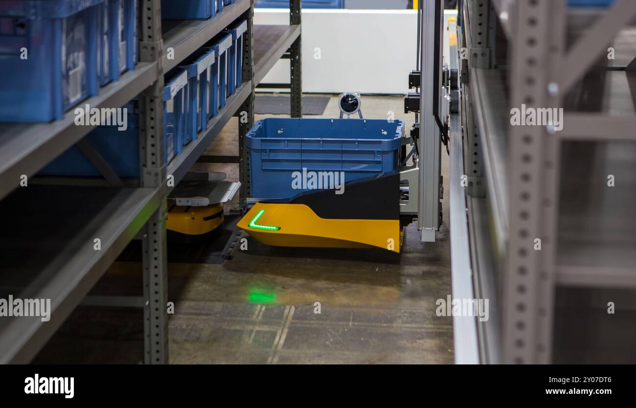 Autonomous cargo container transport system hi-res stock photography ...