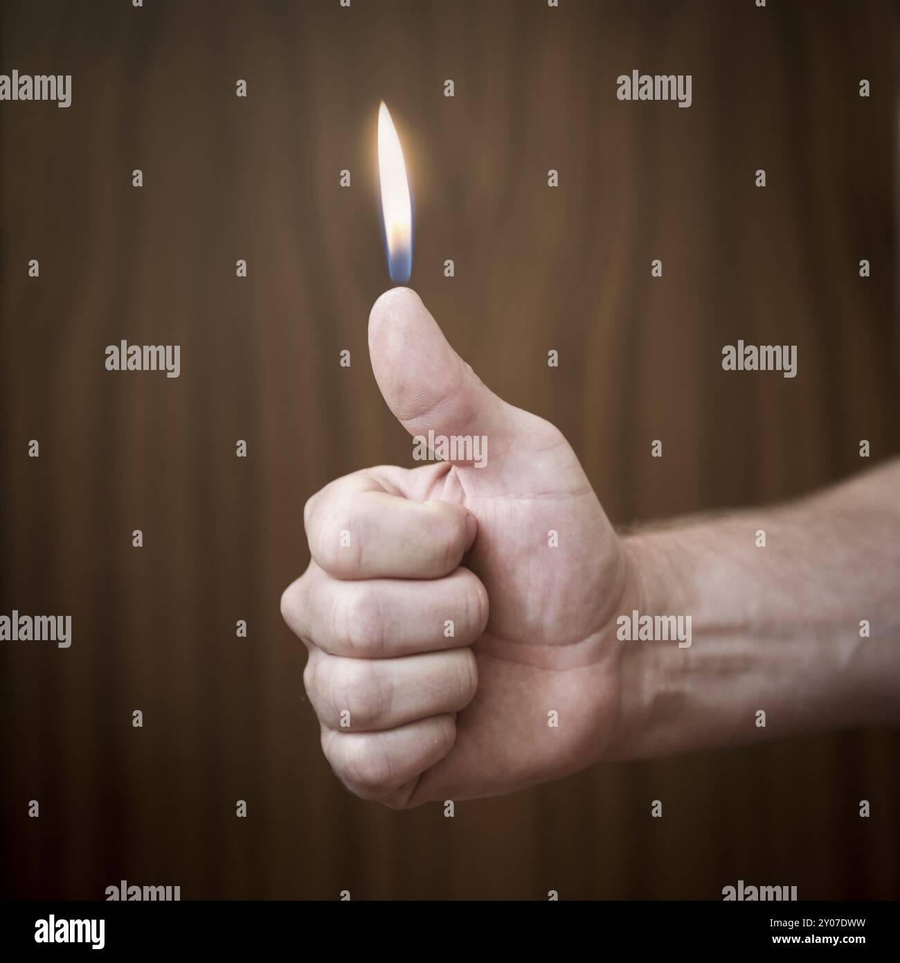 Fire & Thumb Stock Photo - Alamy