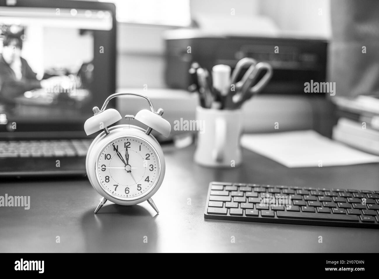 Digital bank clock Black and White Stock Photos & Images - Alamy