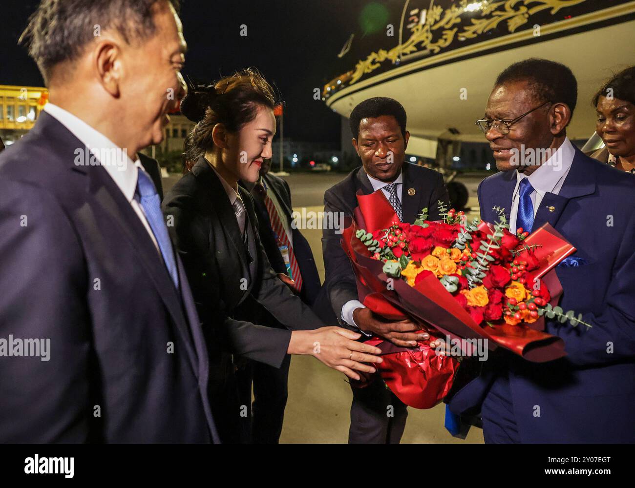 Beijing, China. 1st Sep, 2024. Teodoro Obiang Nguema Mbasogo, president ...